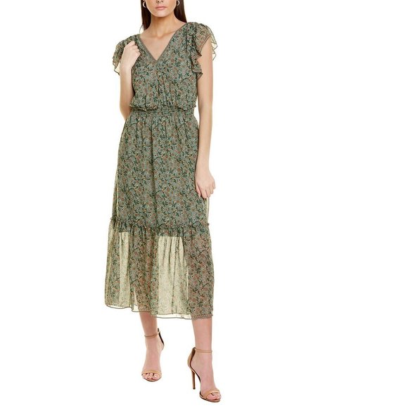 Max Studio | Dresses | Max Studio Flutter Sleeve Midi Dress | Poshmark